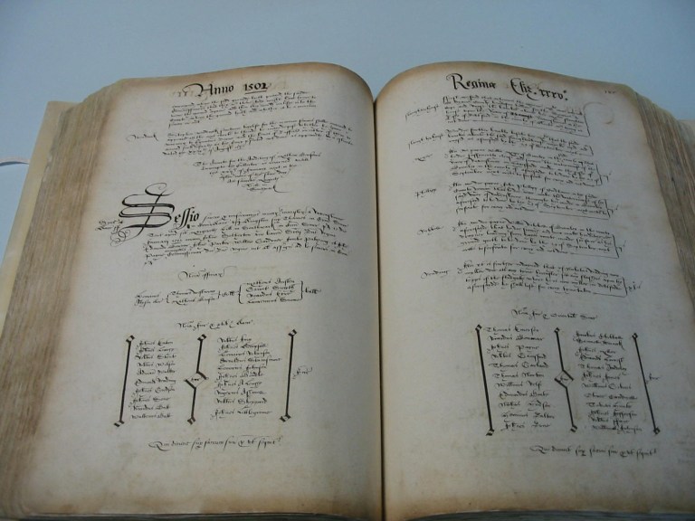 A mid-16th-century tacketed parchment binding: The first minute book of ...